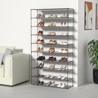Modern Shoe Rack Organizer Tower for Small Spaces Black Waterproof ...