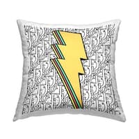 Stupell Lightning Bolt Retro Symbol Fashion Glam Pattern Printed Throw ...