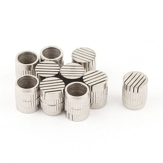 10 x Silver Tone Stainless Steel Slotted Core Box Vents 6mm Diax10mm ...