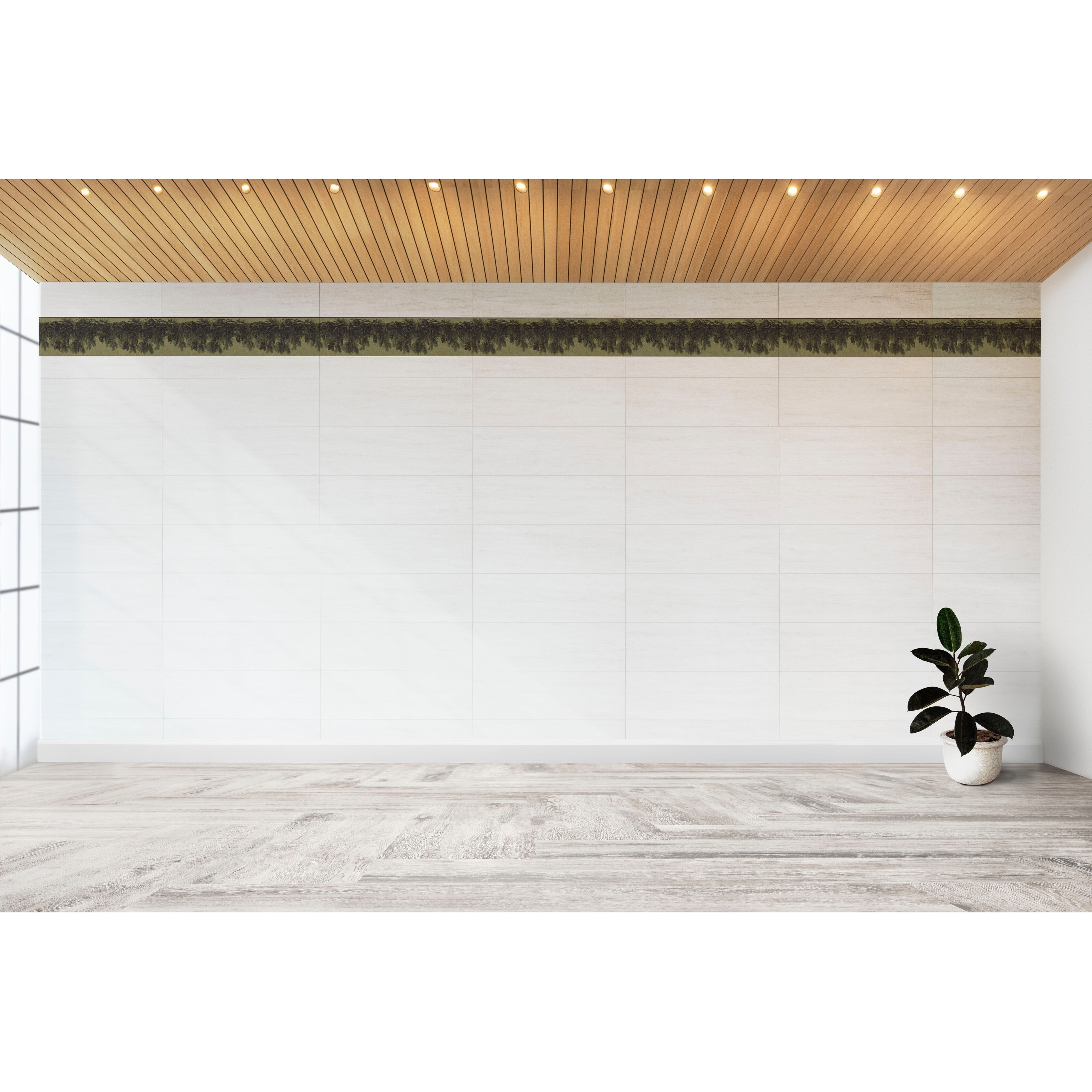 pine cone wallpaper border