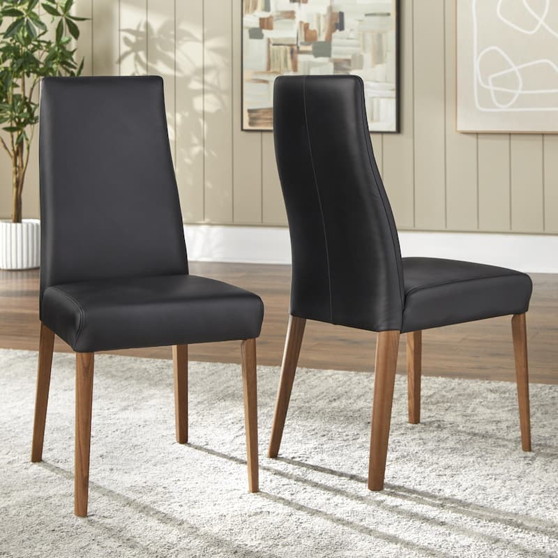 Lifestorey Ross Leather Dining Chairs (Set of 2) - Overstock - 43876333