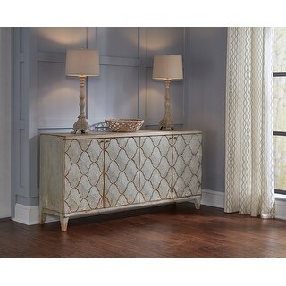 Nan's Victorian Damask 72-inch Quilted Sideboard Buffet Cabinet - Bed ...