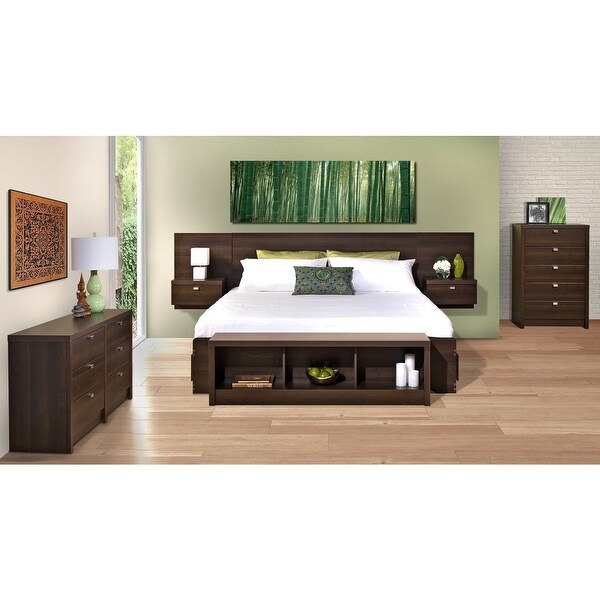 Prepac Series 9 Designer Floating King Headboard with Nightstands Bed Bath Beyond 21895148