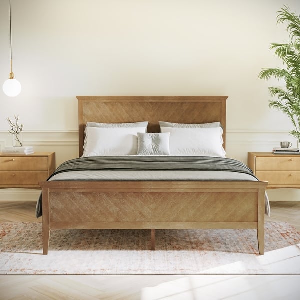 Solid Wood Platform Bed Frame with Headboard and Footboard - Bed Bath ...