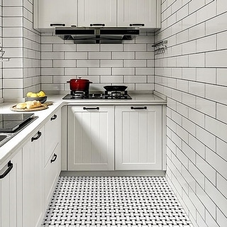 Ada 12x12 Porcelain Basketweave Mosaic Tile - Floor, Wall & Backsplash ...