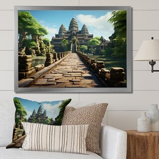 Designart "Asian Art Journey To Angkor II" Asian Framed Wall Art Prints ...