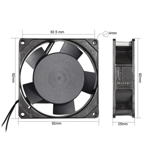 Cooling Fan 92x92x25mm SF9225AT AC 110V/120V 0.14A Dual Ball Bearings ...