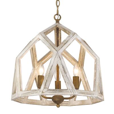 Golden Lighting Asher 3 Light Pendant - Overstock - 31572996