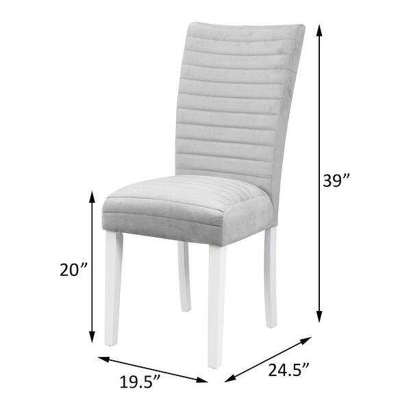 Staccato Grey and White Tufted Back Side Chairs (Set of 2) - Bed Bath ...