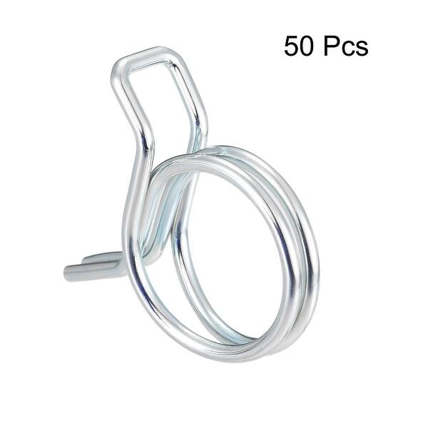 Double Wire Fuel Line Hose Tube Spring Clips Clamp Zinc Plated 50Pcs ...