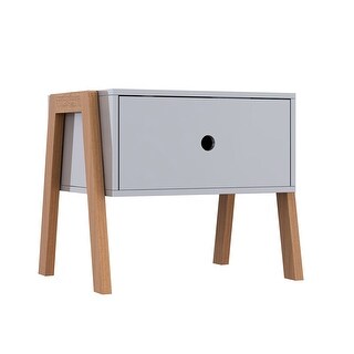 Contemporary Rectangular Bamboo Wood Frame Bedroom Bedside Table Locker ...