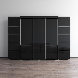 Meble Furniture Monaco 117-Inch Modern European Wardrobe Armoire with ...