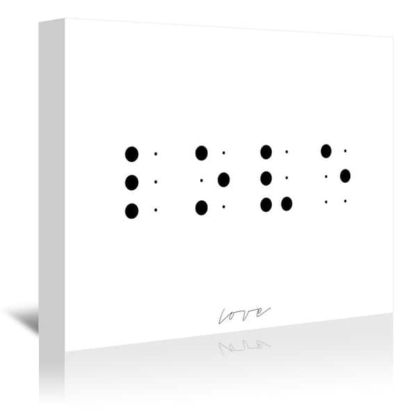 Americanflat - 8" x 10" Love In Braille by Explicit Design Wrapped ...