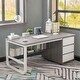 Gray Rectangle MDF Computer Desk with 3 Drawers - Bed Bath & Beyond ...