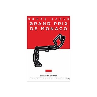 F1 Monaco Race Track Minimal Poster Print On Acrylic Glass by Chungkong ...
