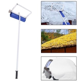 20FT Roof Snow Rake Wheeled Removal Tool with Wide Head Cutter&Slide ...