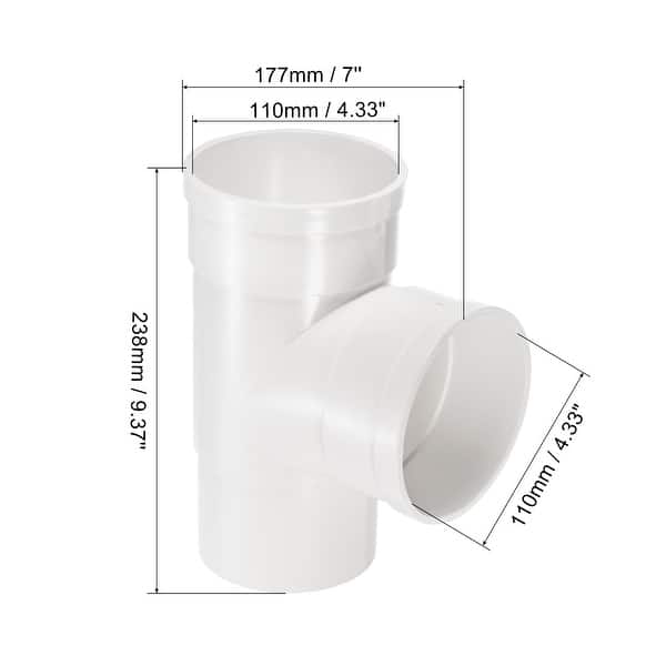Wye Pipe Fittings, Y-Shape Splitter Duct Hose PVC Connector, White ...