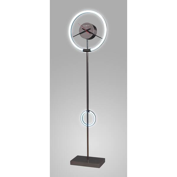Howard Miller Silver Metal Prism LED Color-changing Floor Clock - Bed ...