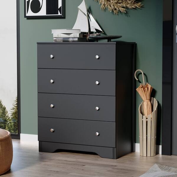 Dresser for Bedroom with 4 Drawers Modern Wooden Dresser for Clothes ...