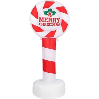 Fraser Hill Farm 4-Ft. Tall Prelit "Merry Christmas" Candy Cane Sign ...