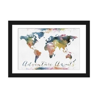 iCanvas "World Map Adventure Awaits" by WallDecorAddict - Bed Bath ...