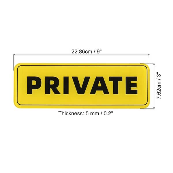 Private Signs, Acrylic Self Adhesive Door Stickers Wall Mounting Signs ...