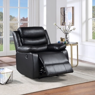 Single Power Recliner Chair Upholstered Power Motion Recliner Modern PU ...