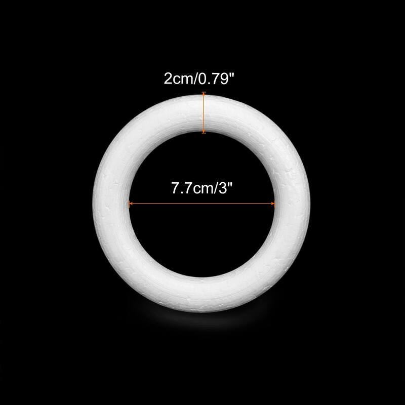 3 Inch Foam Wreath Forms Round Craft Rings for DIY Art Crafts Pack of 3 ...