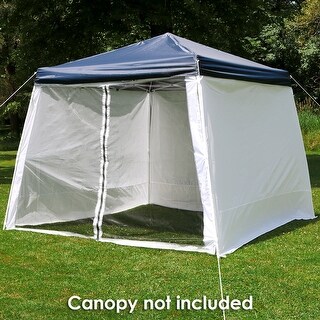 Mesh Sidewall Kit for 8-Foot Slant Leg Canopies - 3 Panels - 1 Zippered ...