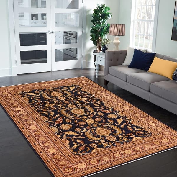 Boho Chic Ziegler Kara Blue Brown Hand-Knotted Wool Rug - 10'0" x 13'10 ...