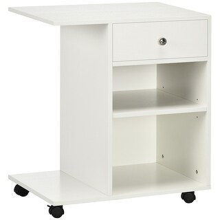 Mobile Rolling File Cabinet Cart with Adjustable Shelf and Drawer - Bed ...