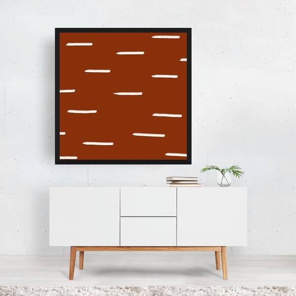 MOD Chunky Horizontal Lines rust Illustrations Art Print/Poster - Bed ...