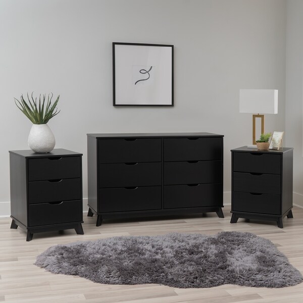 6 drawer double dresser and drawer nightstand set store