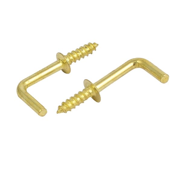 21mm Length Copper Plated Self-Tapping Right-angle Screw Hook 50pcs ...