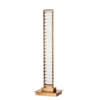 Lizy 24 Inch Tall, Thin Table Lamp, Crystal, LED Metal Frame, Antique ...