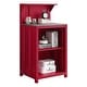Reception Desk with Container Style and 3 Tier Shelves, Red - Bed Bath ...