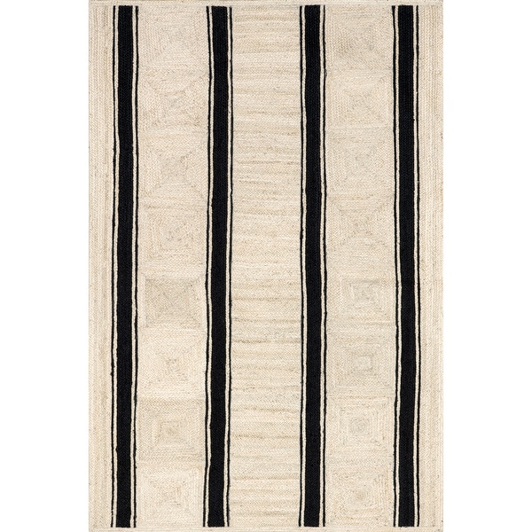 Emily Henderson x Rugs USA Rowena Checked Wool Area Rug - Bed Bath ...