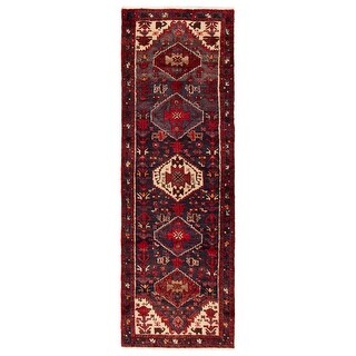 ECARPETGALLERY Hand-knotted Anadol Navy Wool Rug - 3'0 x 9'2 - Bed Bath ...