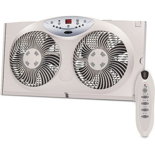 Window Fan with Twin 8.5-Inch Reversible Airflow Blades and Remote ...