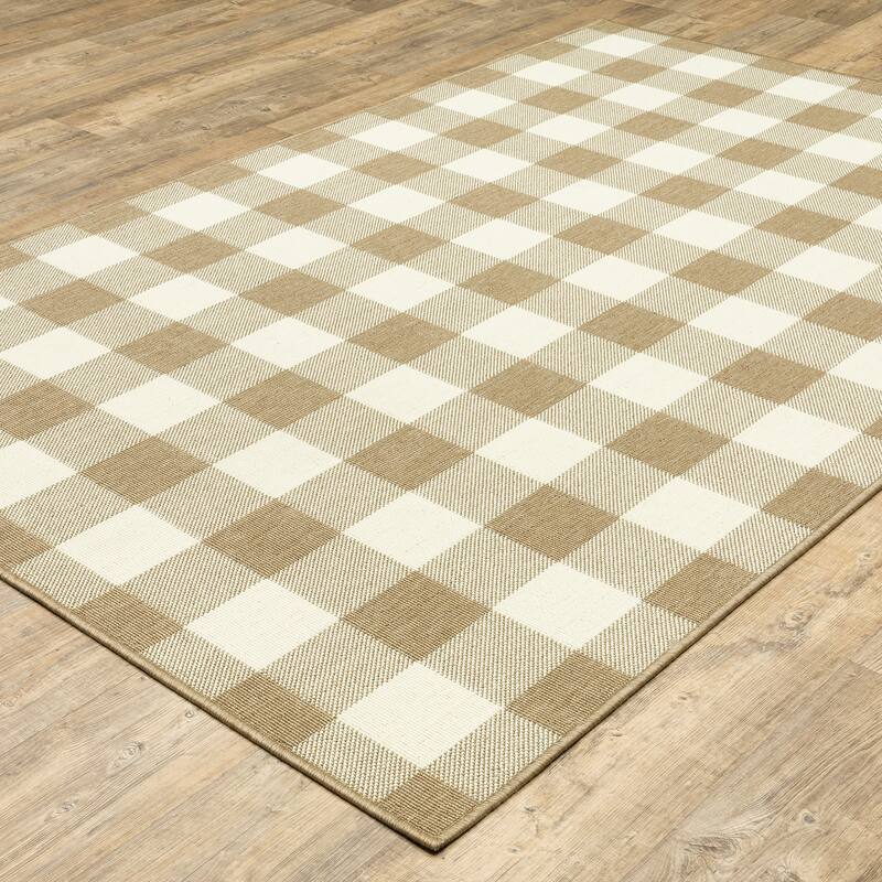Style Haven Gingham Check Indoor/Outdoor Area Rug.. - Overstock - 21715553