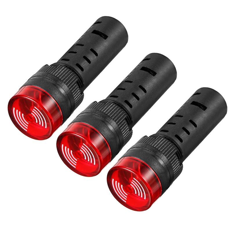 3pcs AC/DC 24V Pilot Light Indicator Flashing Alarm w Buzzer AD16-16SM ...