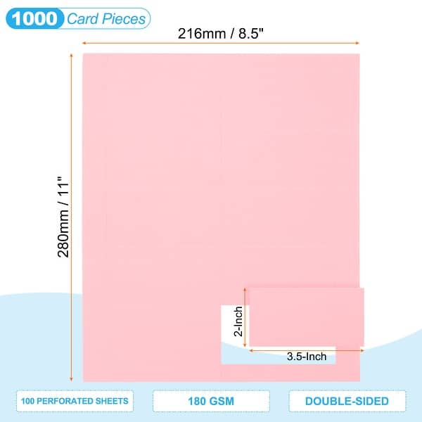 3.5"x2" Printable Business Cards, 100 Pcs Perforated Card Stock Paper ...
