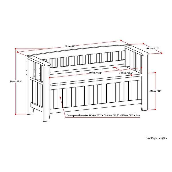 WYNDENHALL Normandy Solid Wood 48-inch Entryway Storage Bench - Bed ...