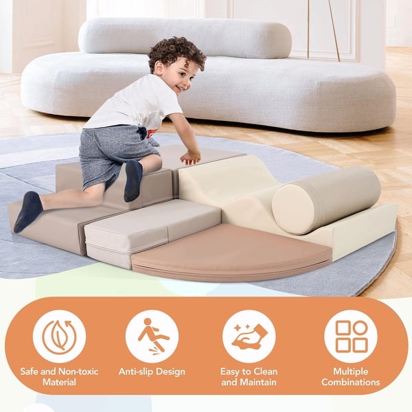 Soft Climb and Crawl Foam Playset 6 in 1 - Safe and Engaging Play ...