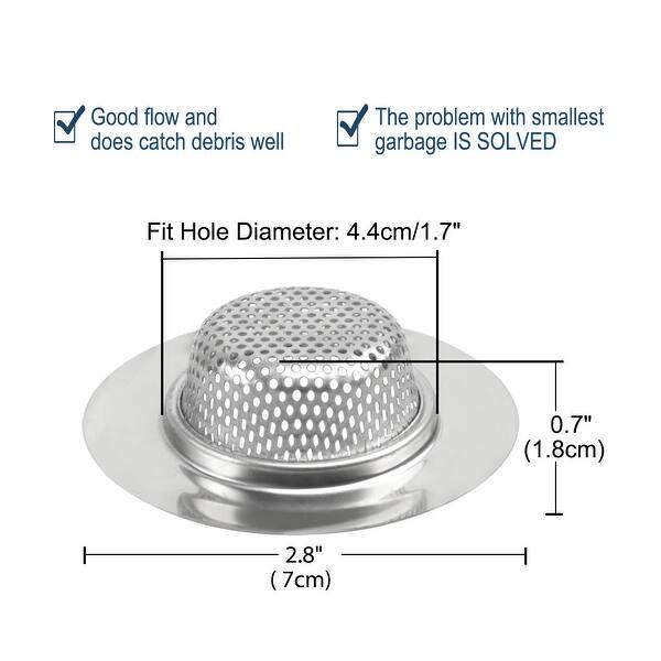 2pcs Kitchen Sink Drain Strainer Stainless Steel Anti-blocking Mesh ...