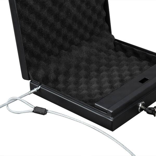 Small Pistol Case Single Capacity Keyboard Lock Gun Safe Box - Black ...