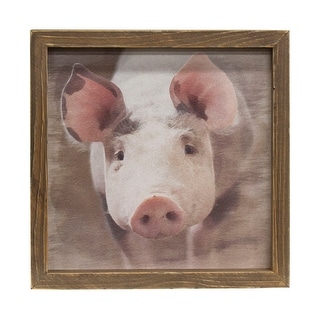 Pig Portrait Framed Print Wood Frame - Bed Bath & Beyond - 36297024