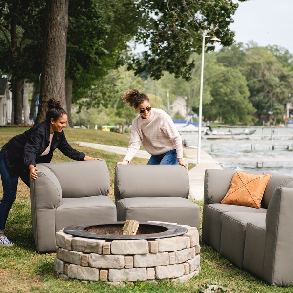 Big Joe Patio 6 Piece Outdoor Sectional Bed Bath Beyond 20730561