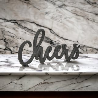 Black Cast Iron "Cheers" Table Decor - Bed Bath & Beyond - 36514198