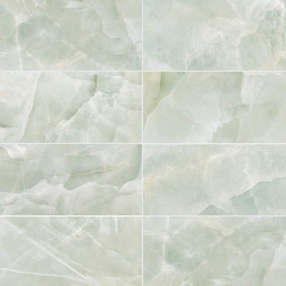 The Tile Life Opera 12" x 24" Blue Glossy Porcelain Tile Flooring and ...